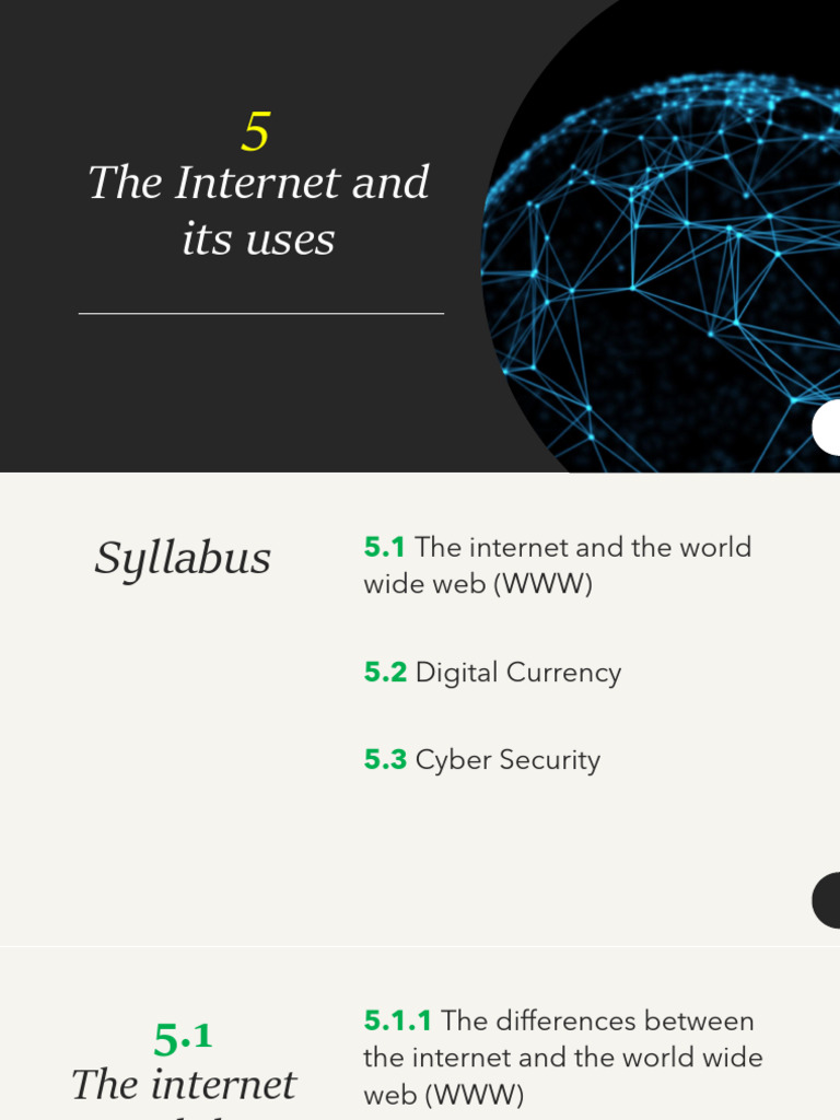 5.1 Internet Ans Its Uses | PDF