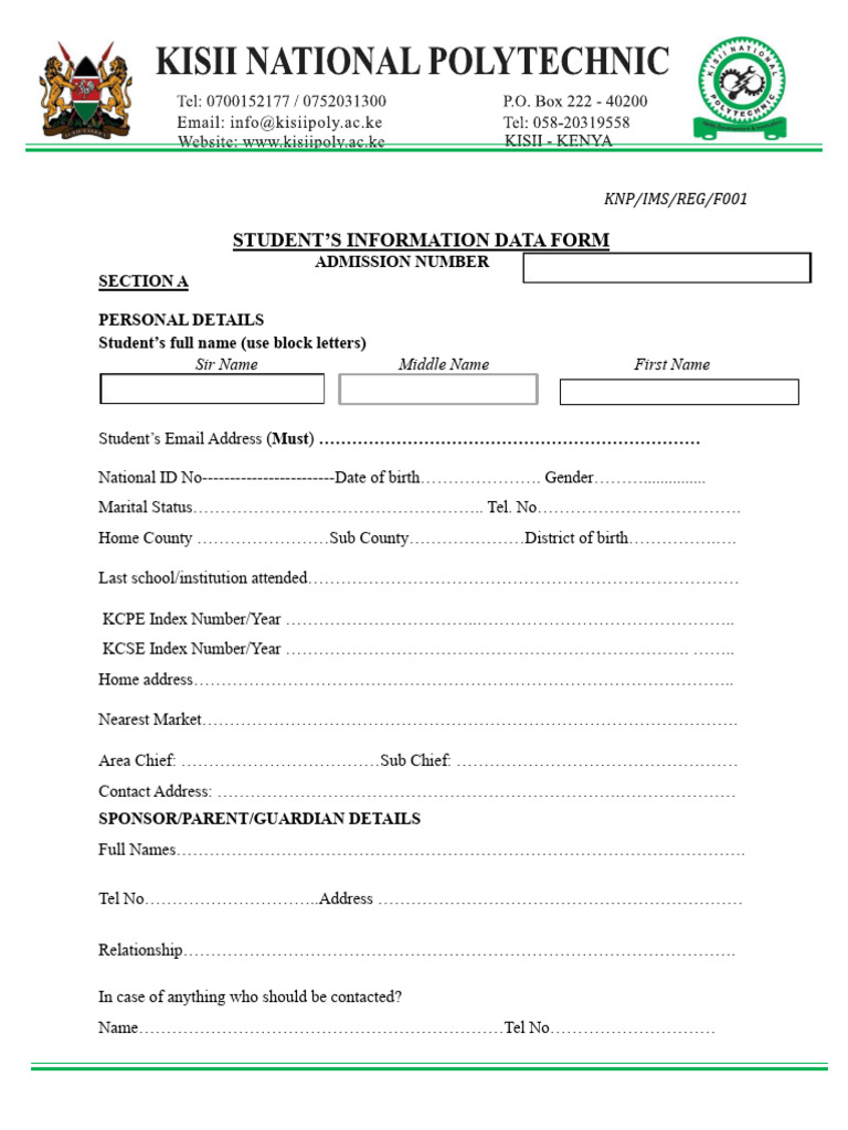 Data Capture Form | PDF