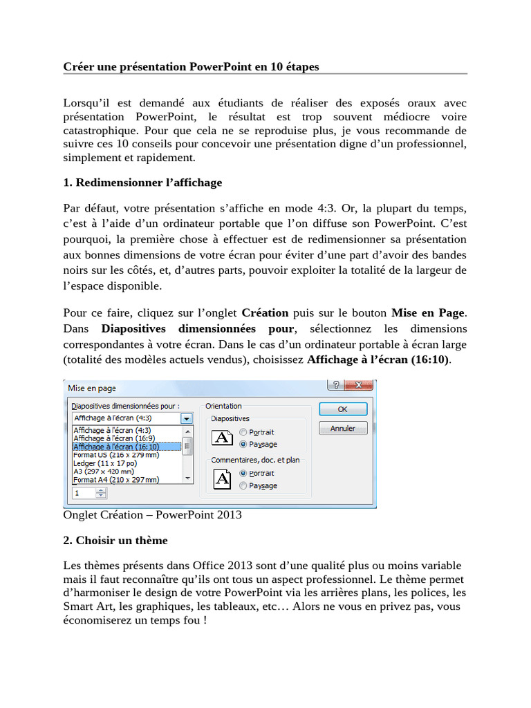10 Étapes Pour Créer Une Présentation PowerPoint Professionnelle | PDF