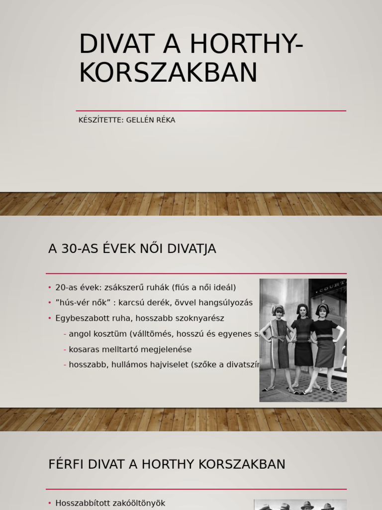 Divat A Horthy-Korszakban | PDF
