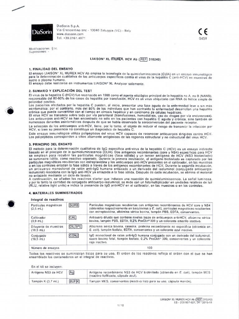 HCV Ab Serología | PDF