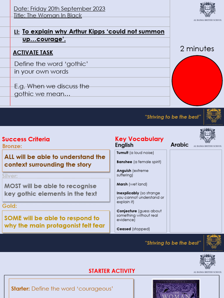 Lesson 8 - The Woman in Black | PDF