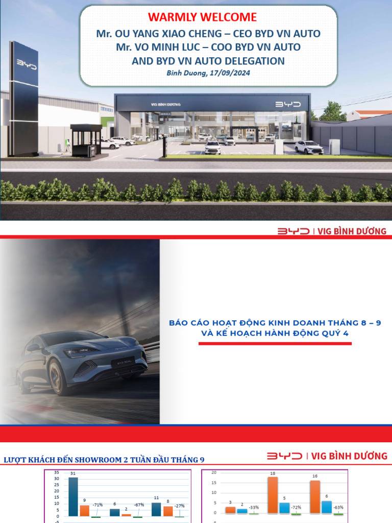 Byd Vig Bình Dương Bao Cao Thang 8-9 Và Ke Hoach Quy 4 | PDF