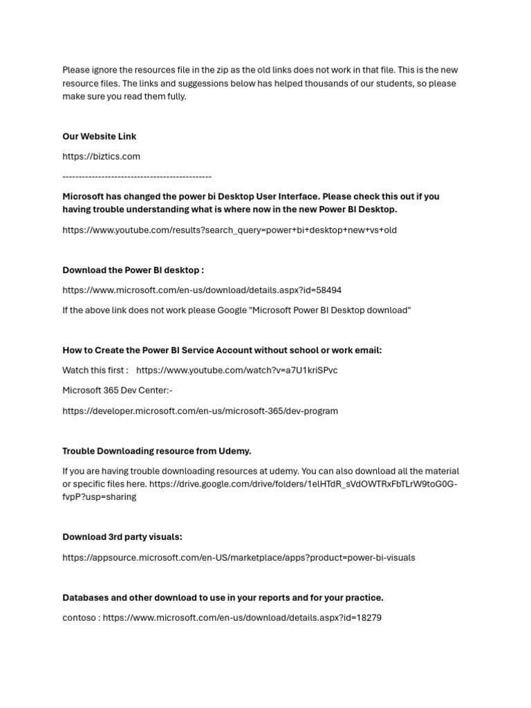 Important Resource File Please Read First | PDF
