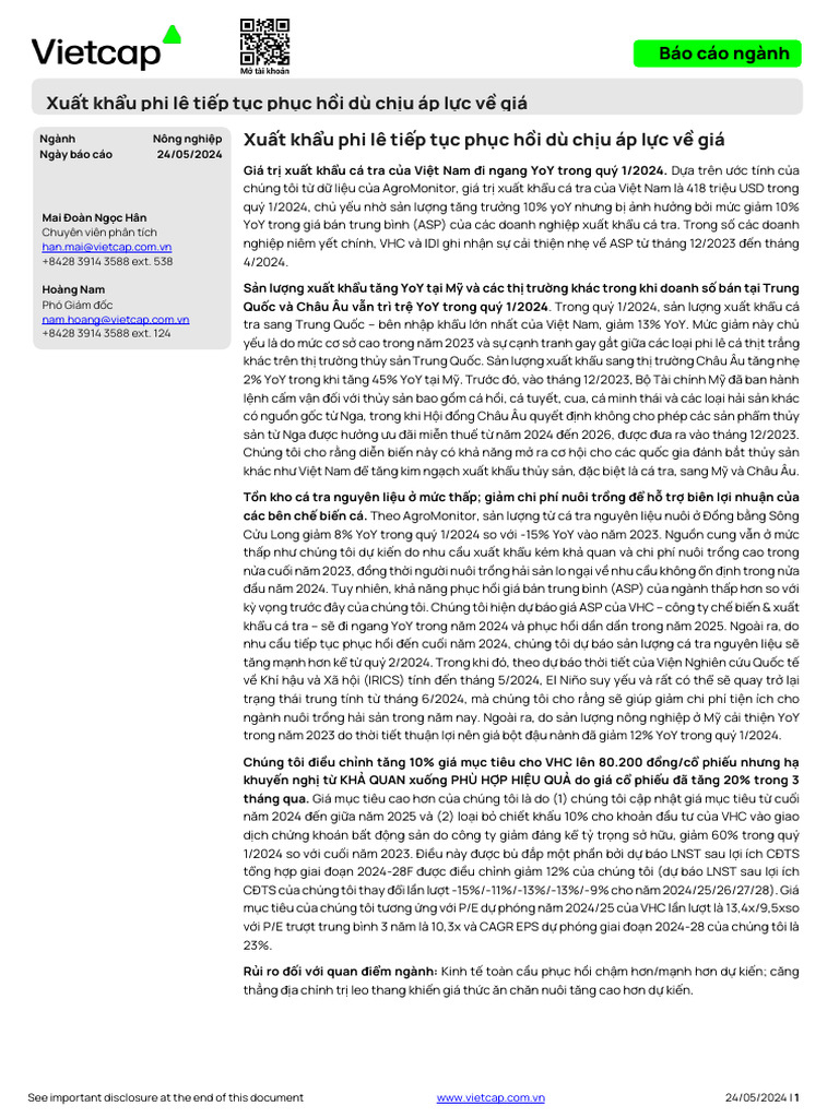 CapnhatNganhCatra 20240524 | PDF