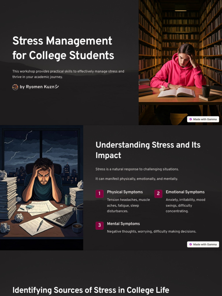 Stress Management For College Students | PDF