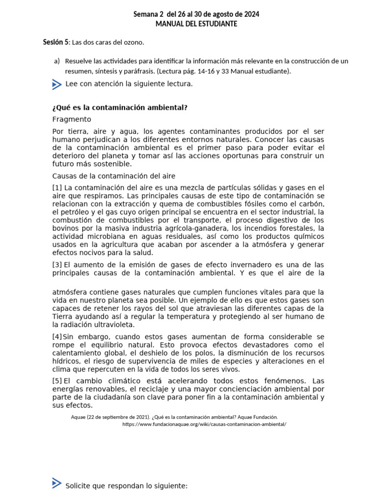 Sesión 5 Semana 2. 26-30 Agosto | PDF