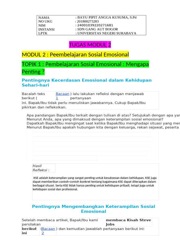 Tugas Modul 2 Bayu Pipit Angga Kusuma, S.PD | PDF