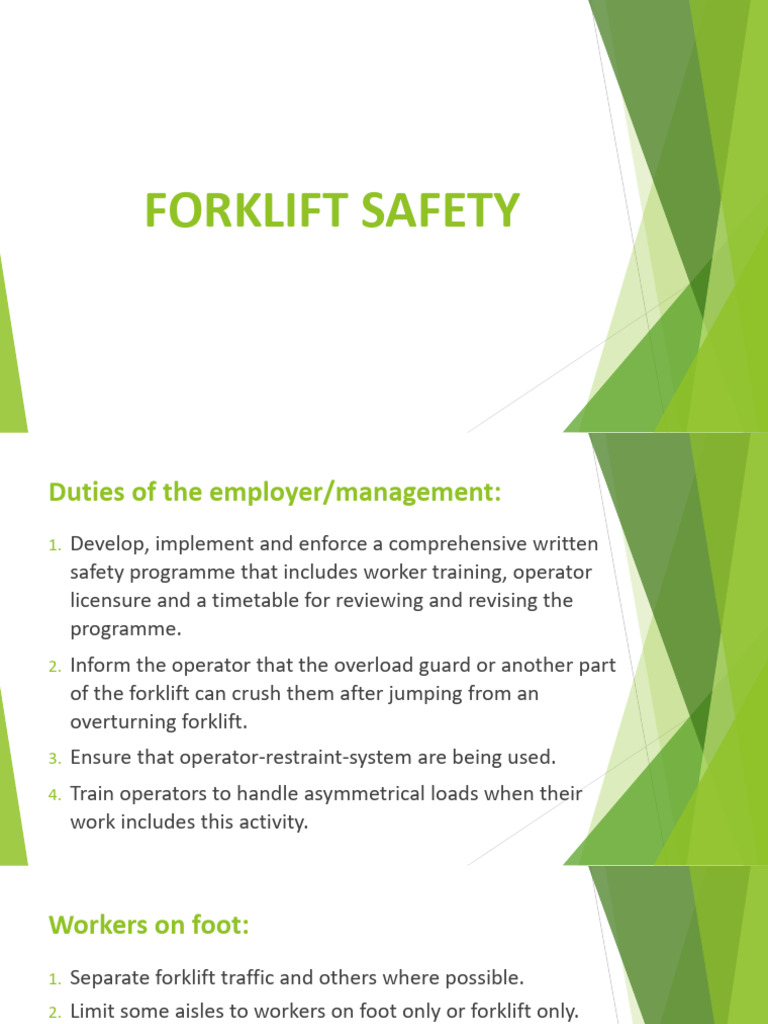 Forklift Safety Ppt | PDF
