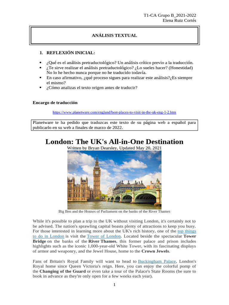 Análisis Textual - T1-CA | PDF