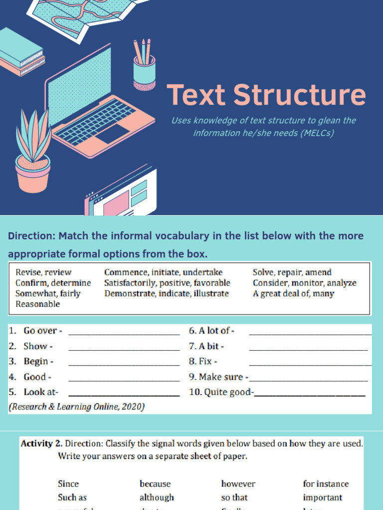 Week 2. Text Structures | PDF