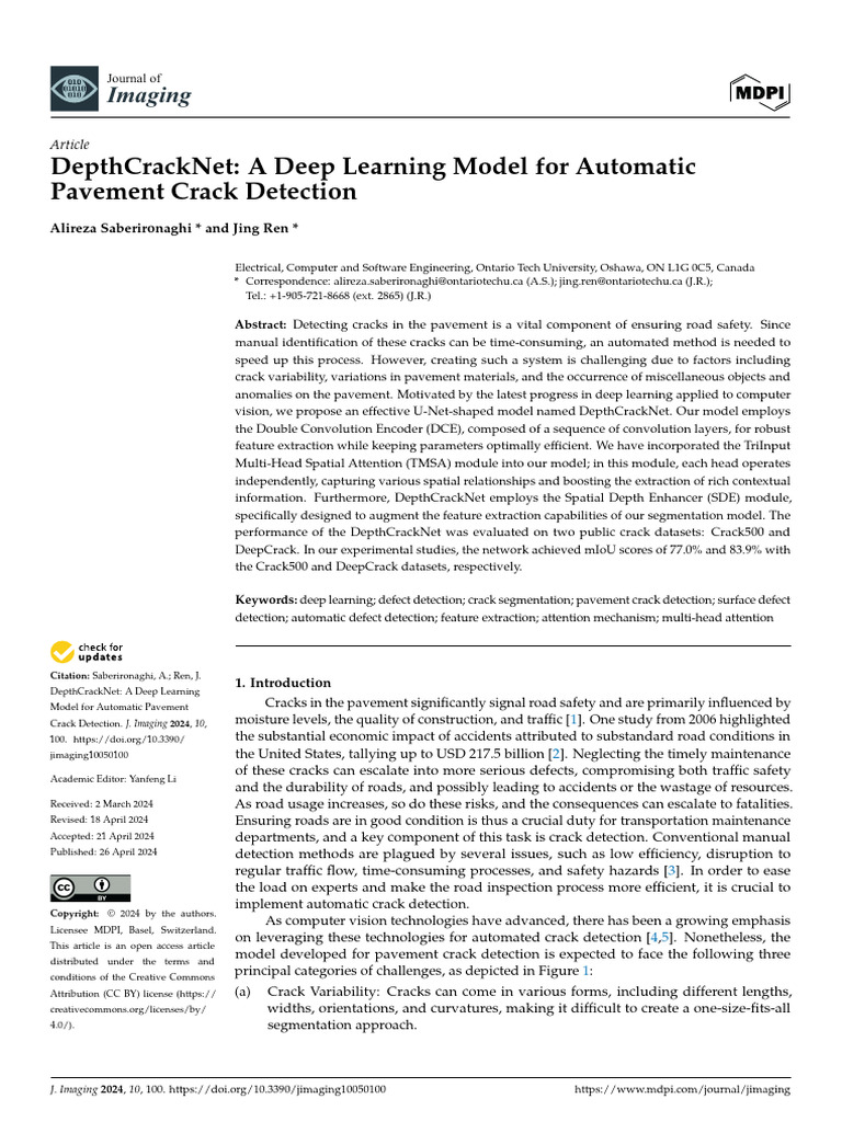DepthCrackNet A Deep Learning Model For Automatic | PDF
