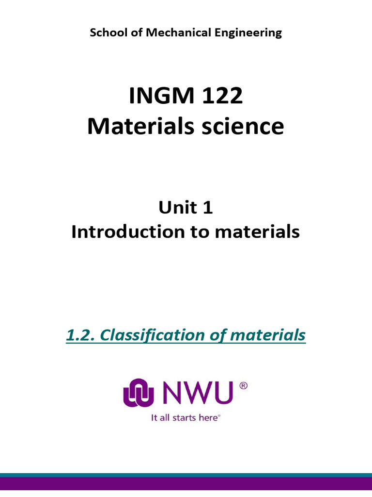 1.2.+Classification+of+Materials | PDF