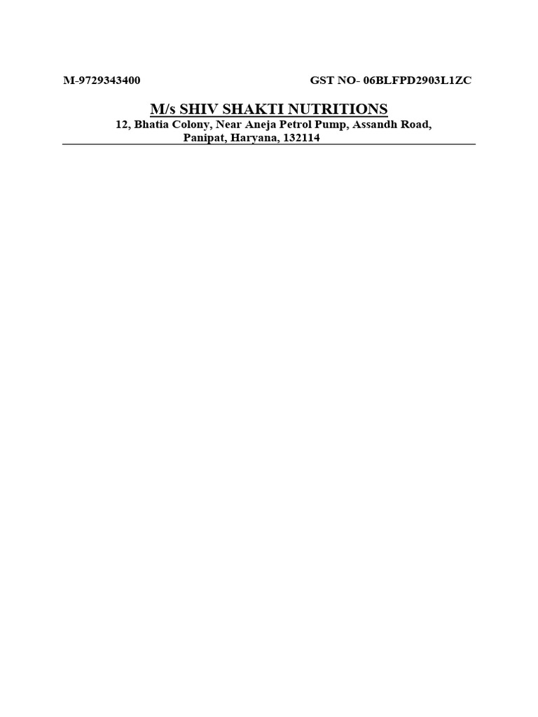 Letter Head Shiv Shakti | PDF