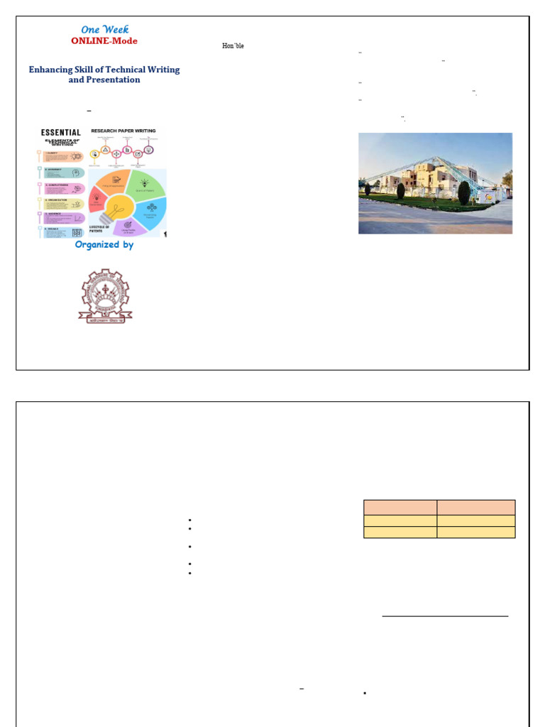 ESTWP-2024 - Workshop Brochure - NIT Kurukshetra | PDF