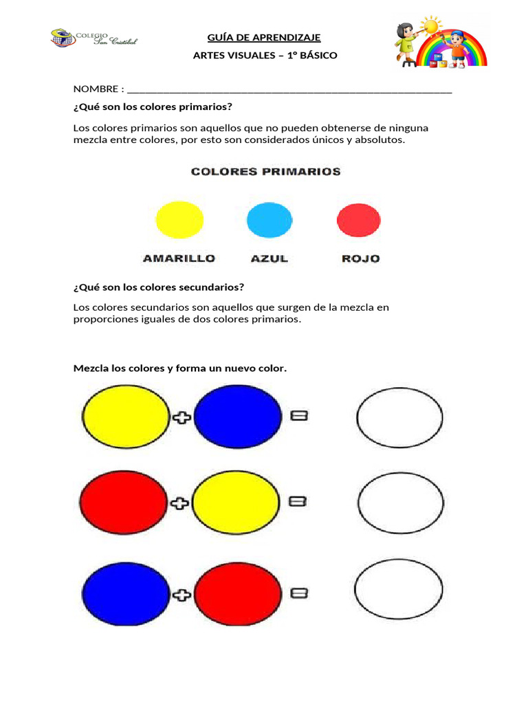 Colores Primarios y Secundarios para Niños | PDF