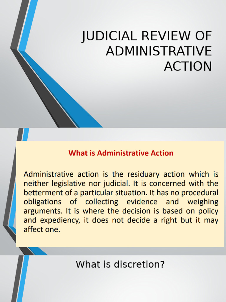 Judicial Review of Administrative Action 2 | PDF