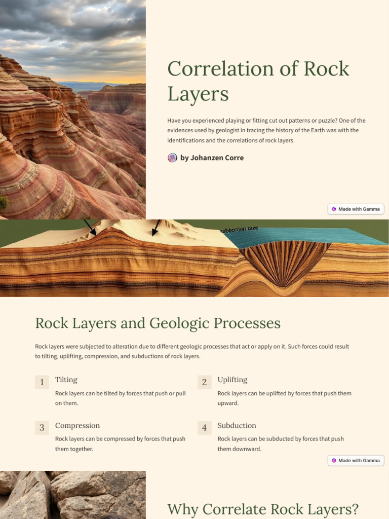 Correlation of Rock Layers | PDF
