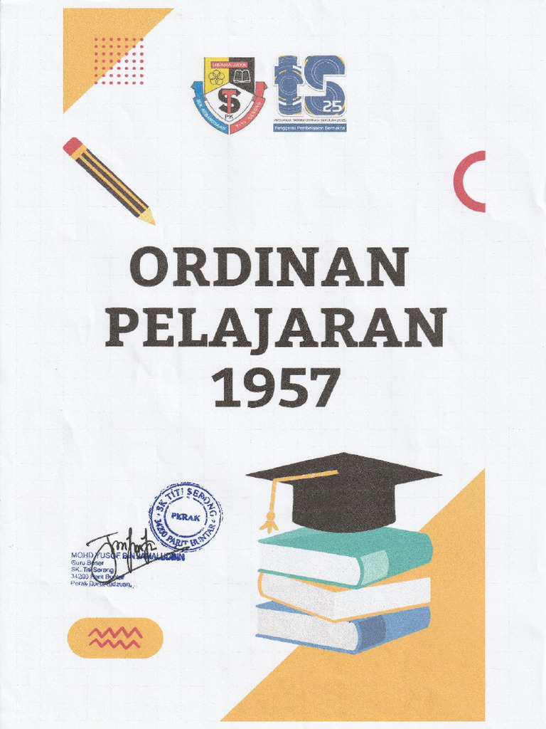 ORDINAN PELAJARAN 1957 | PDF