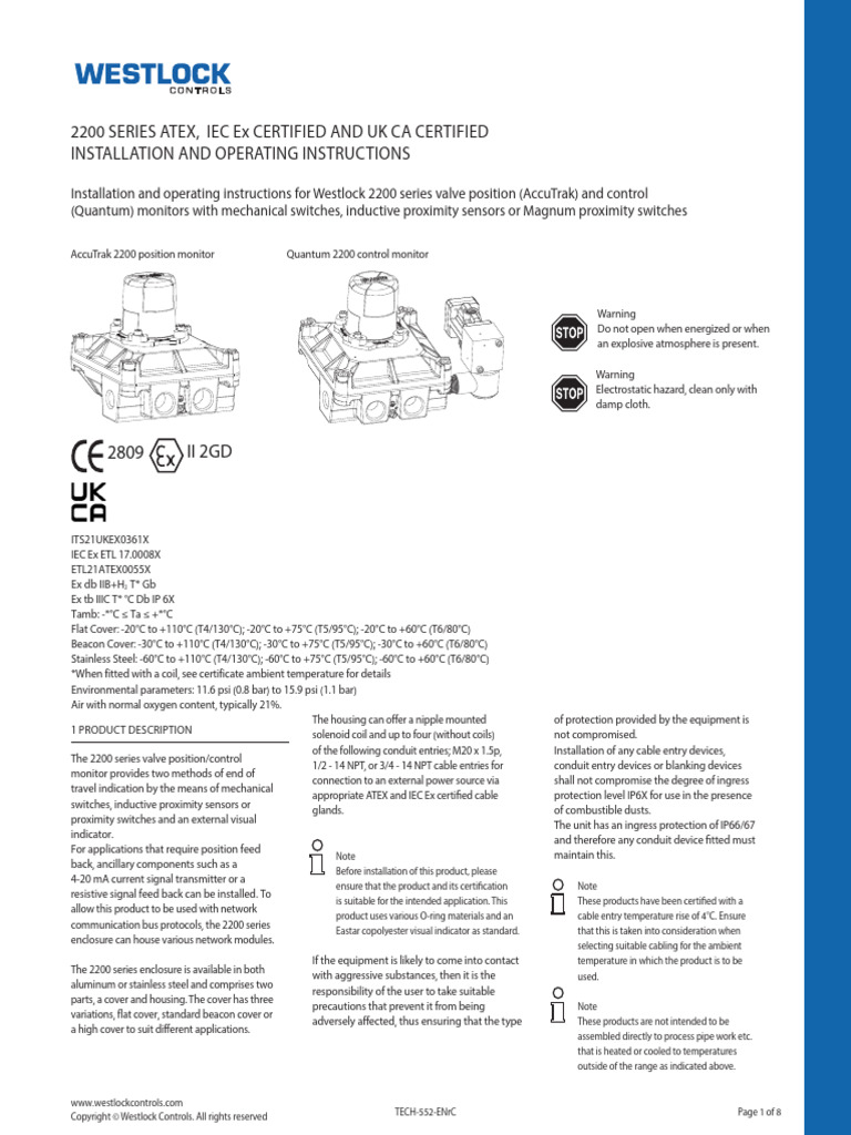 TECH-552-ENrC Westlock Controls | PDF
