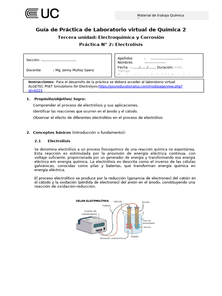 Pa3 Quimica 2 Guia Laboratorio | PDF