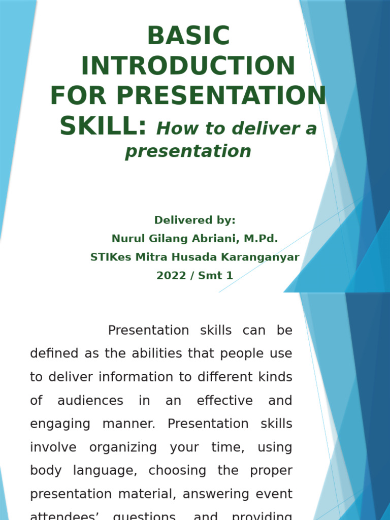TM 8 - Basic Presentation Skill | PDF