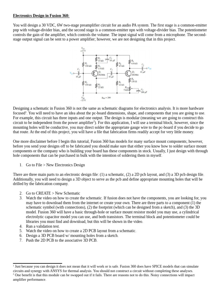 Electronics Design in Fusion 360 | PDF
