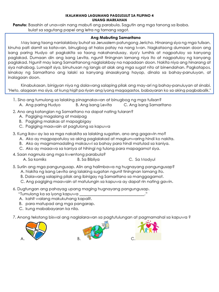 Summative 2 Filipino 4 | PDF