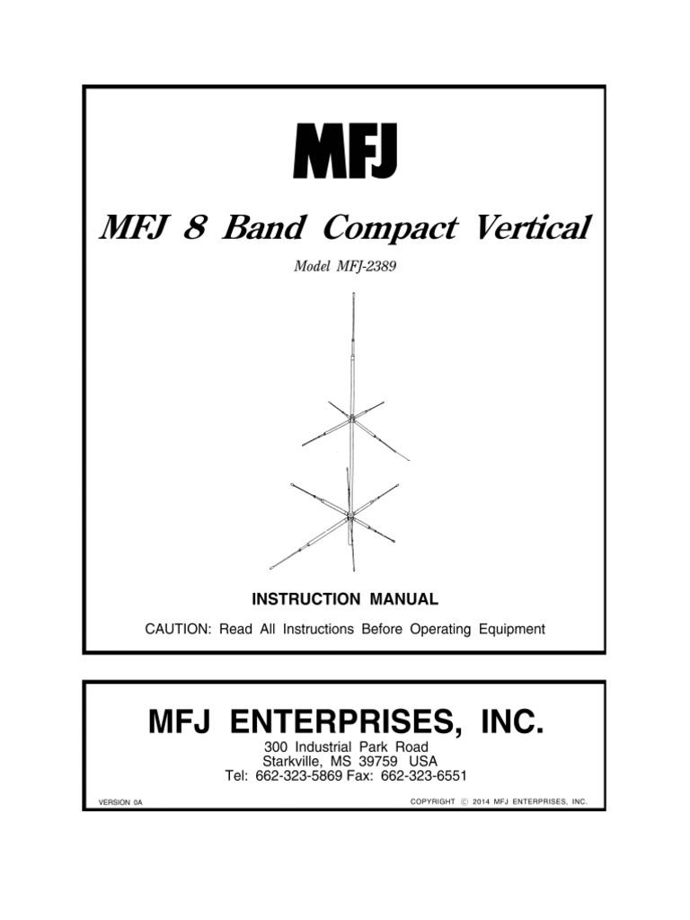MFJ-2389 Instruction Manual | PDF