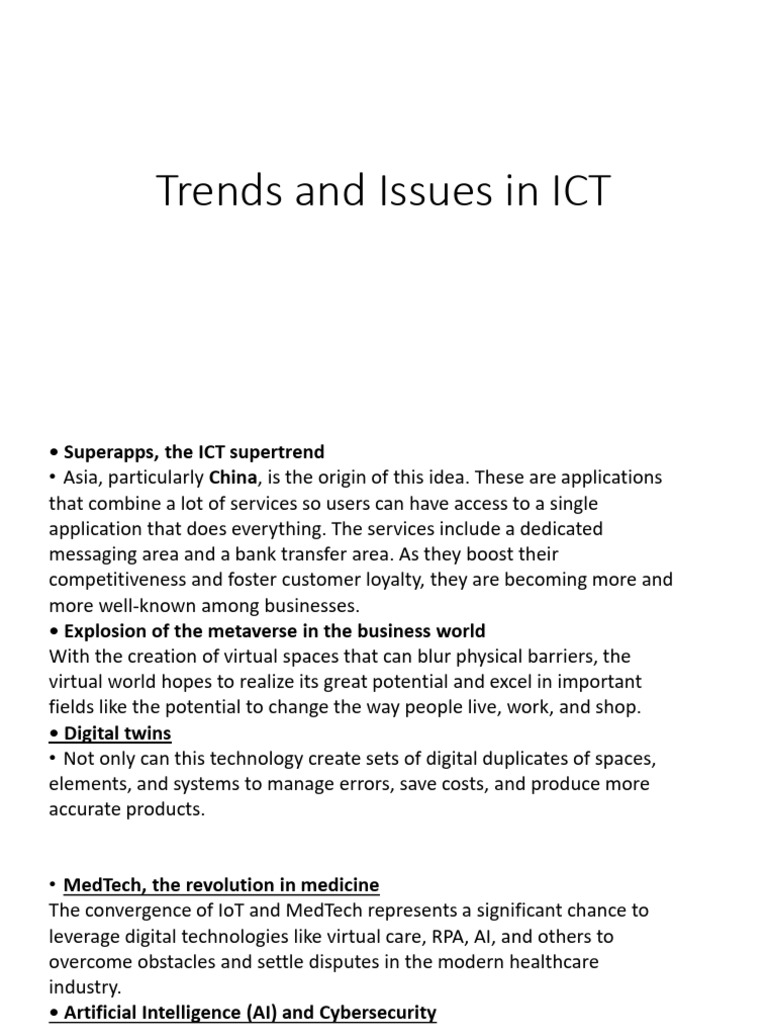 Ict Trends Issues and Ms Word PPT Spreadsheet | PDF