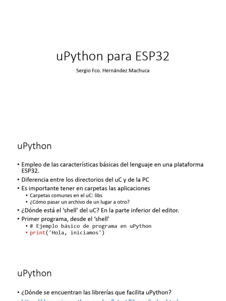 04 uPython+ESP32 | PDF