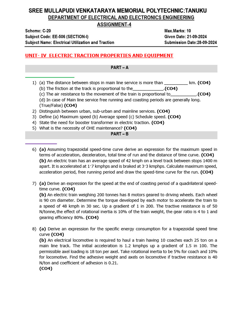 22 1s C 20 V Sem Section 1 Ee 506 Eut 24 25 Assignment 4 | PDF
