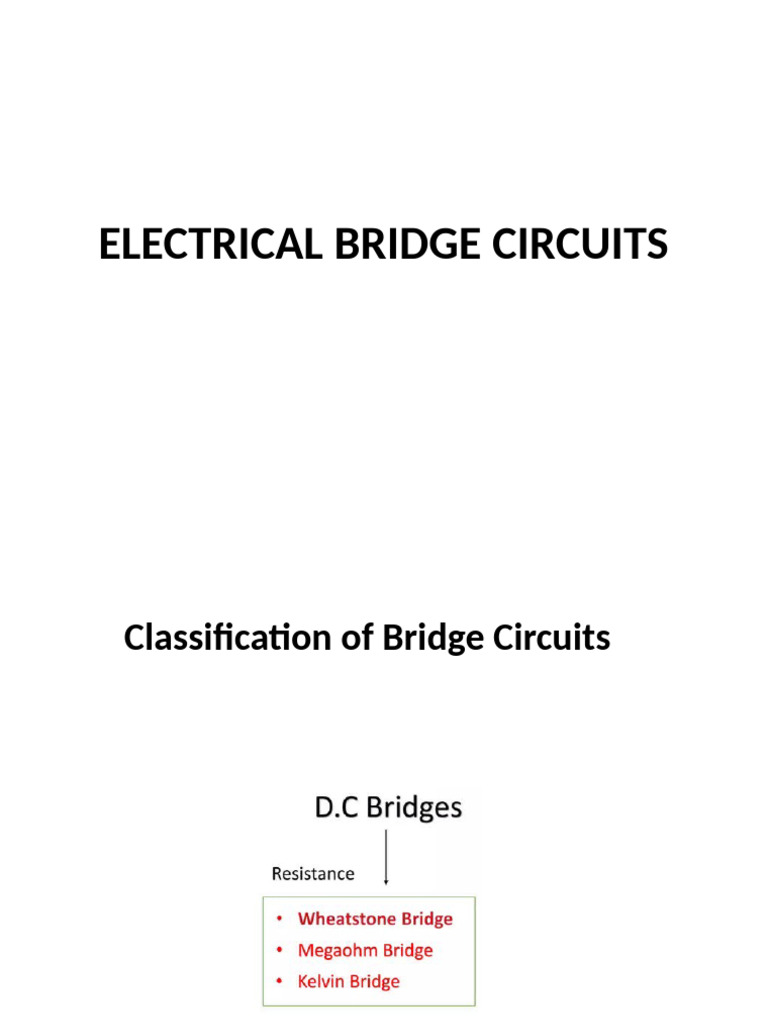 DC Bridges Wheatstone Kelvins | PDF
