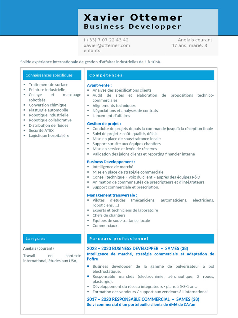 CV Xavier OTTEMER FR 2023 07 14.docx.207796383 | PDF