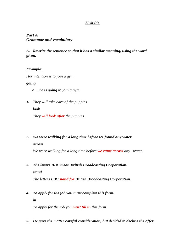 Unit 09 - Grammar & Vocabulary RIOS ANAYA JOSE | PDF
