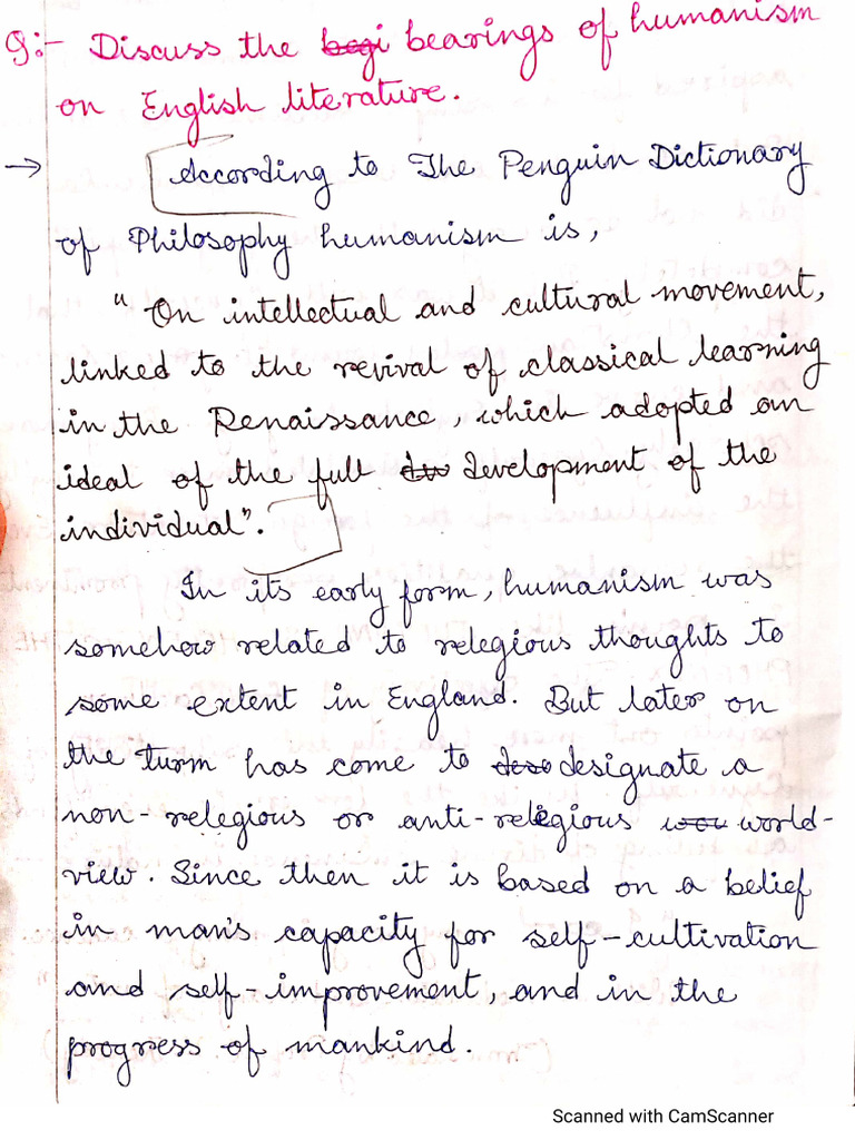 Humanism in English Literature | PDF