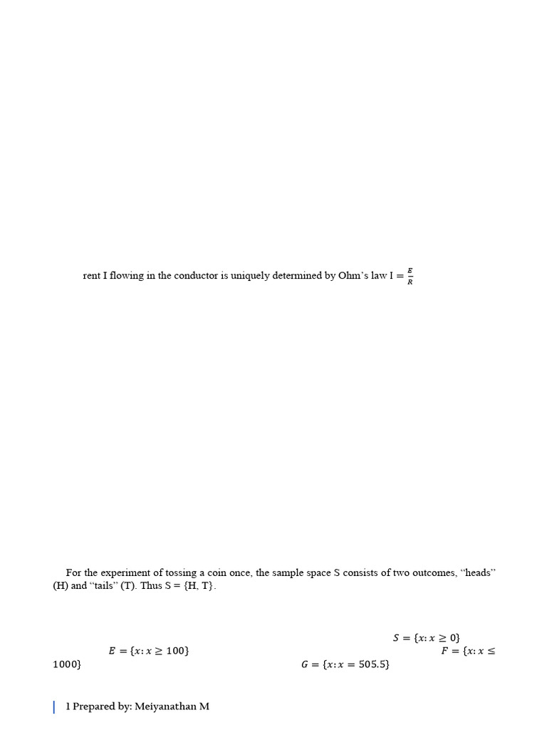 20BSMA402 - UNIT I - Probability and Random Variables | PDF