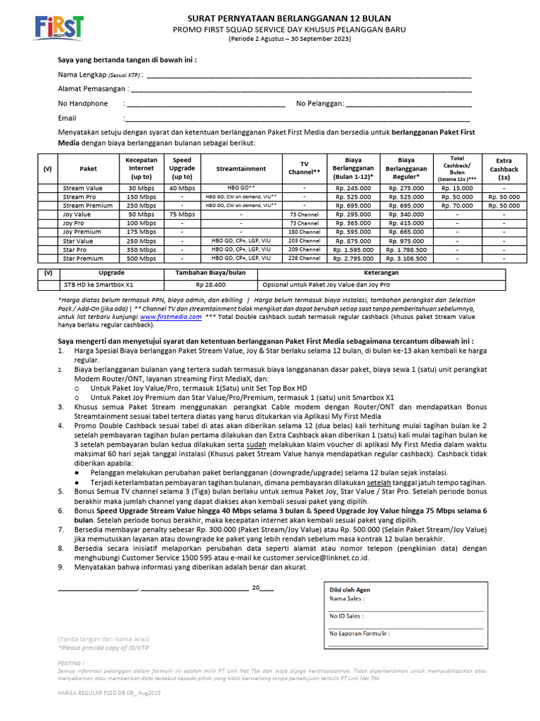 SKB LOA First Media - FSSD DB CB Aug 2023 | PDF