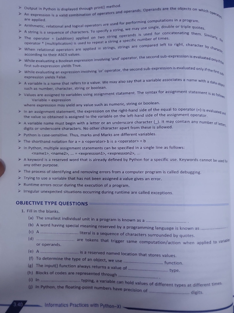 CH 3 Back Exercise | PDF