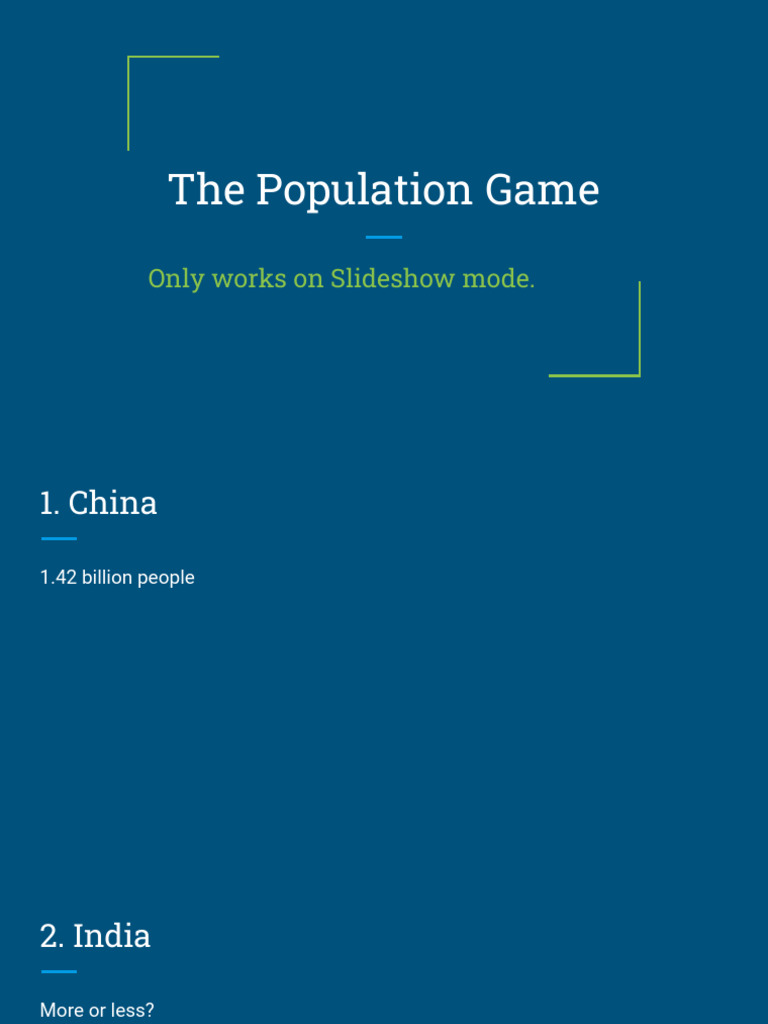 More or Less Population Game | PDF