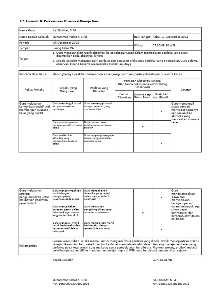 FORMAT B - Bu Ika | PDF