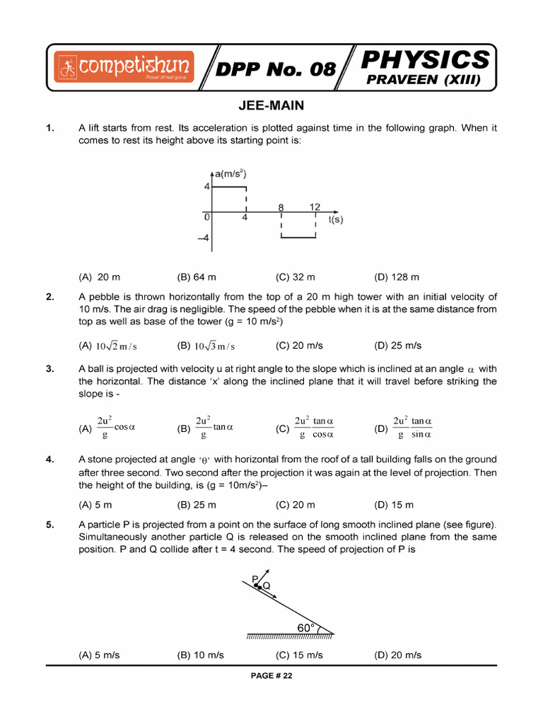 Student Copy. DPP-08 | PDF