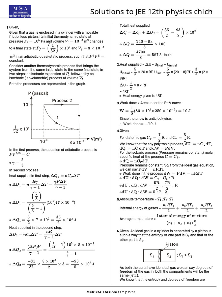 JEE - 12th - Physics - Chich 21 Sep 2024 Solution | PDF
