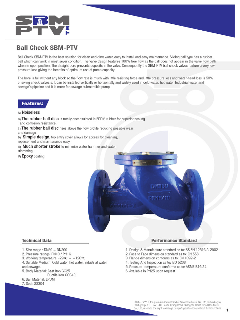 4 - Ficha Tecnica Valvula | PDF