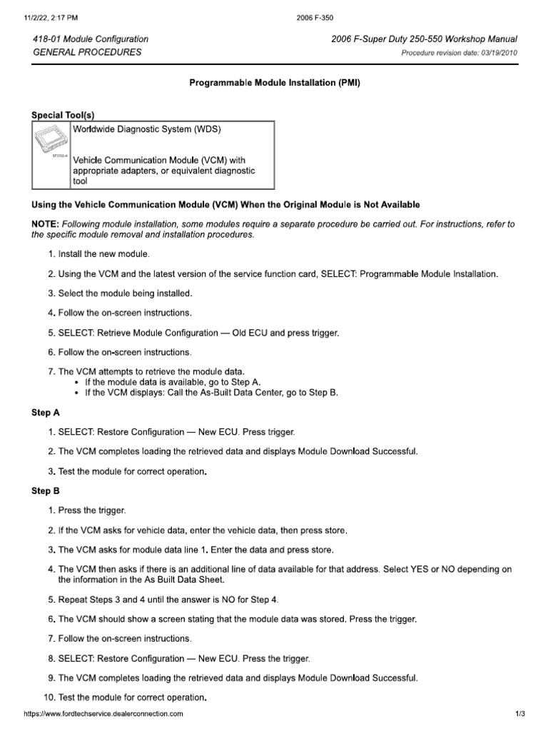 Ford Module Programming | PDF