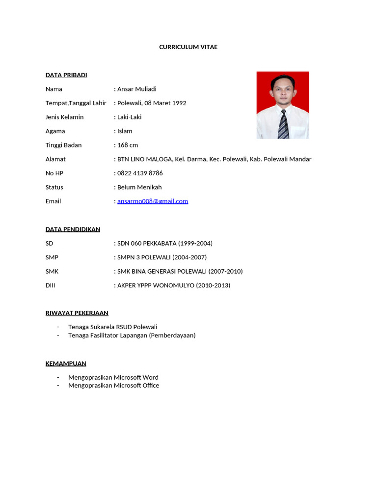 CURRICULUM VITAE Ansar | PDF