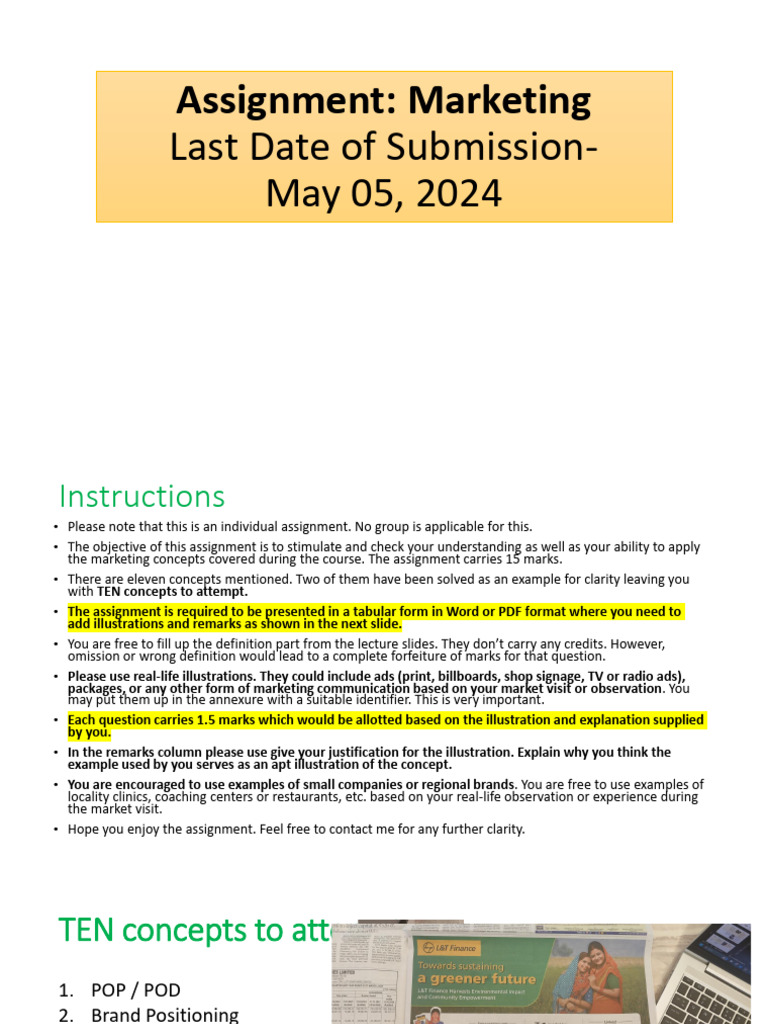 Marketing Assignment - Submission | PDF