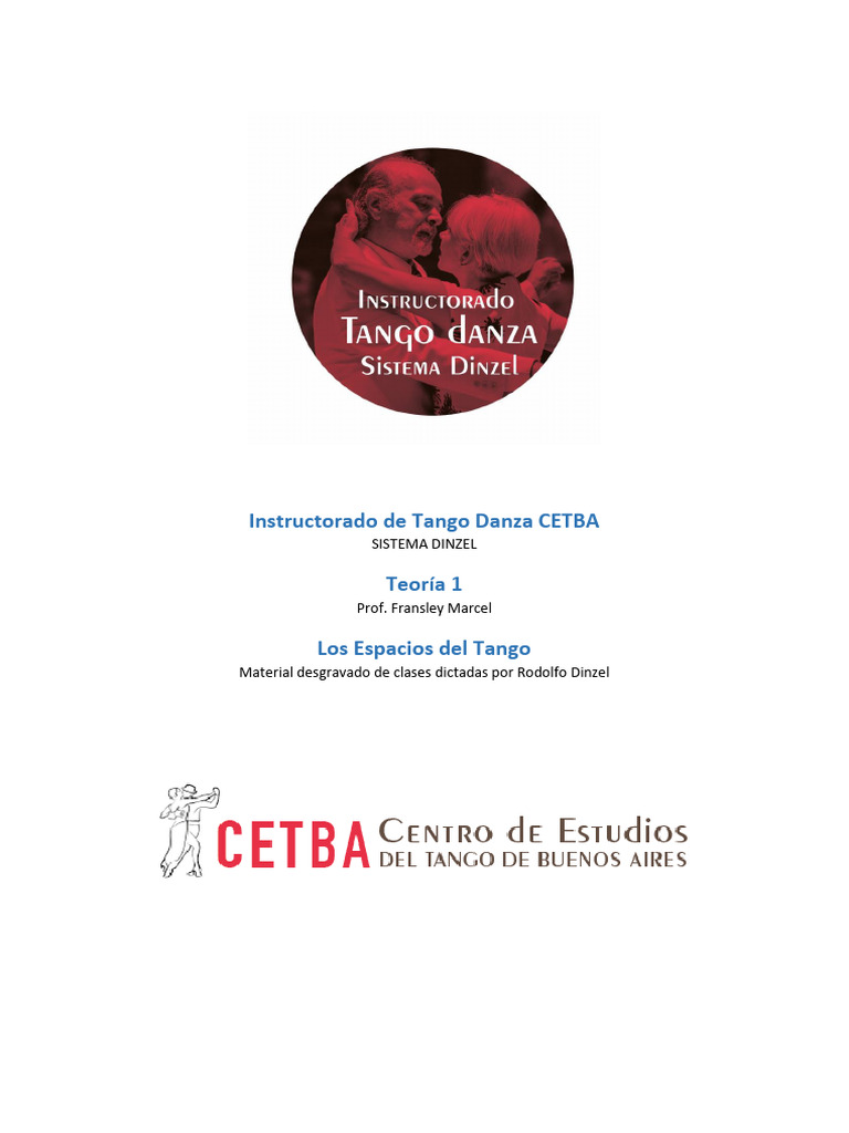 Texto Los Espacios Del Tango | PDF