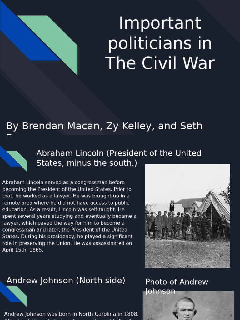 Key Politicians of the Civil War | PDF | Confederate States Of America ...