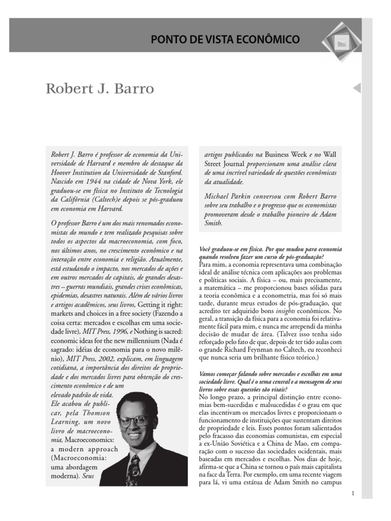 Entrevista Robert Barro | PDF